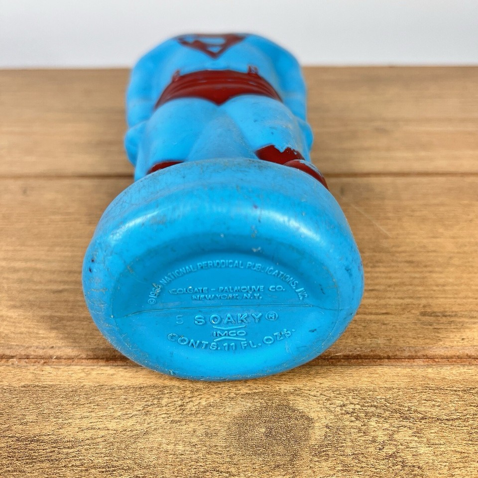 Superman Colgate Palmolive Soaky Bottle Bubble Bath 10" Vintage 1960s ...
