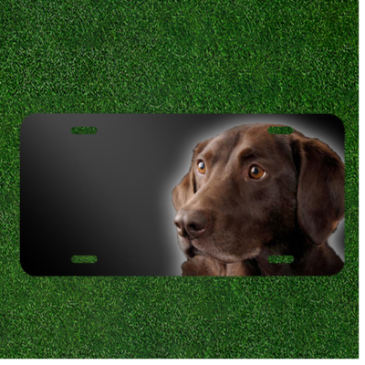 Custom Personalized License Plate Auto Tag With Labrador Retriever Dog ...