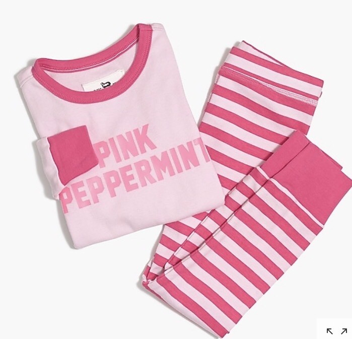 New J Crew Crewcuts Girls long-sleeve sleep set in neon peppermint 4 ...