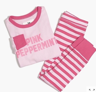 New J Crew Crewcuts Girls long-sleeve sleep set in neon peppermint 4 ...
