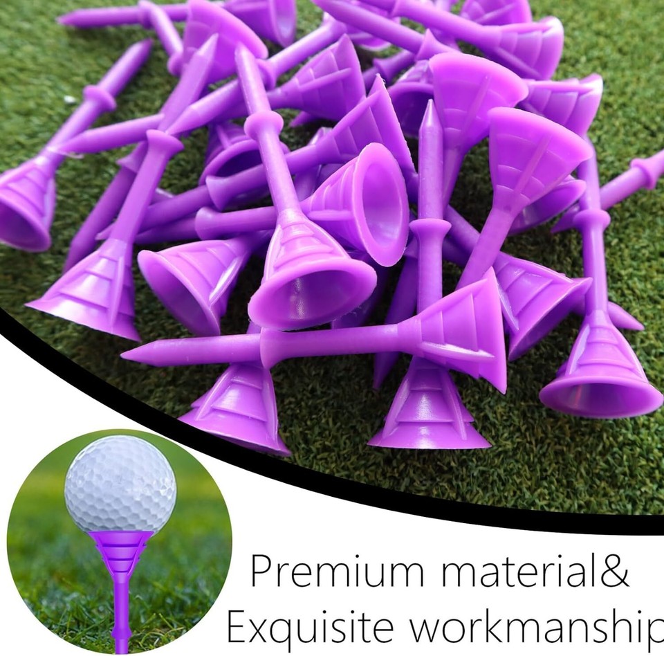 Golf Tees Plastic 3 1/4 Inch Long Golf Tees Unbreakable 24 Pack Reduce ...