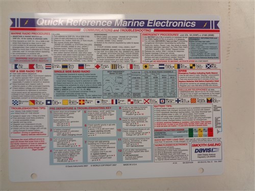 DAVIS 1-892524-04-X QUICK REFERENCE MARINE ELECTRONICS CARD BOAT | eBay