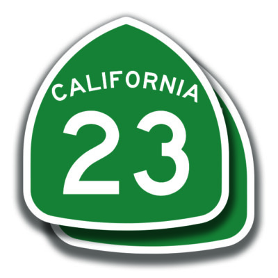 CALIFORNIA STATE ROUTE 23 STICKER 2 Decals Road Sign Bogo Highway ...