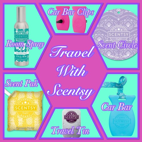 SCENTSY unplugged CAR BAR CAR CLIPS SCENT CIRCLE TRAVEL TIN or ...