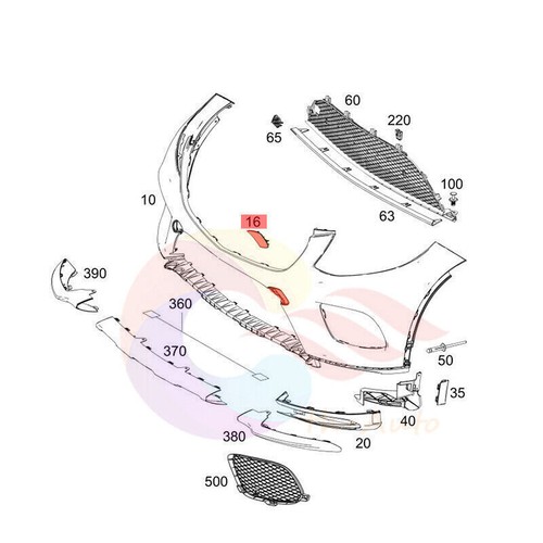 Unpainted 2PCS Front Bumper Tow Hook Cover For Mercedes W166 C292 X166 ...