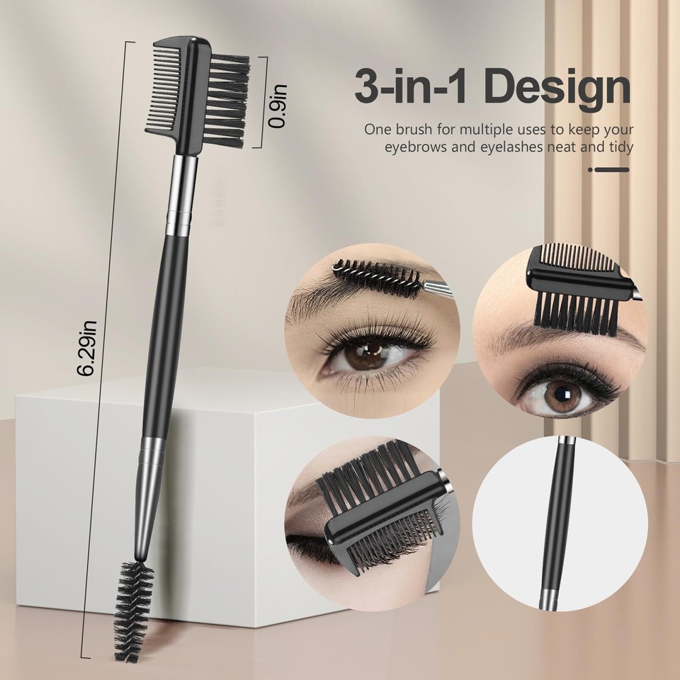 Eyelash Comb Lash Separator Tool Brow Brush & Lash Spoolie Professional ...