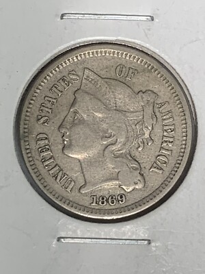 1869 Three Cent Nickel VF | eBay
