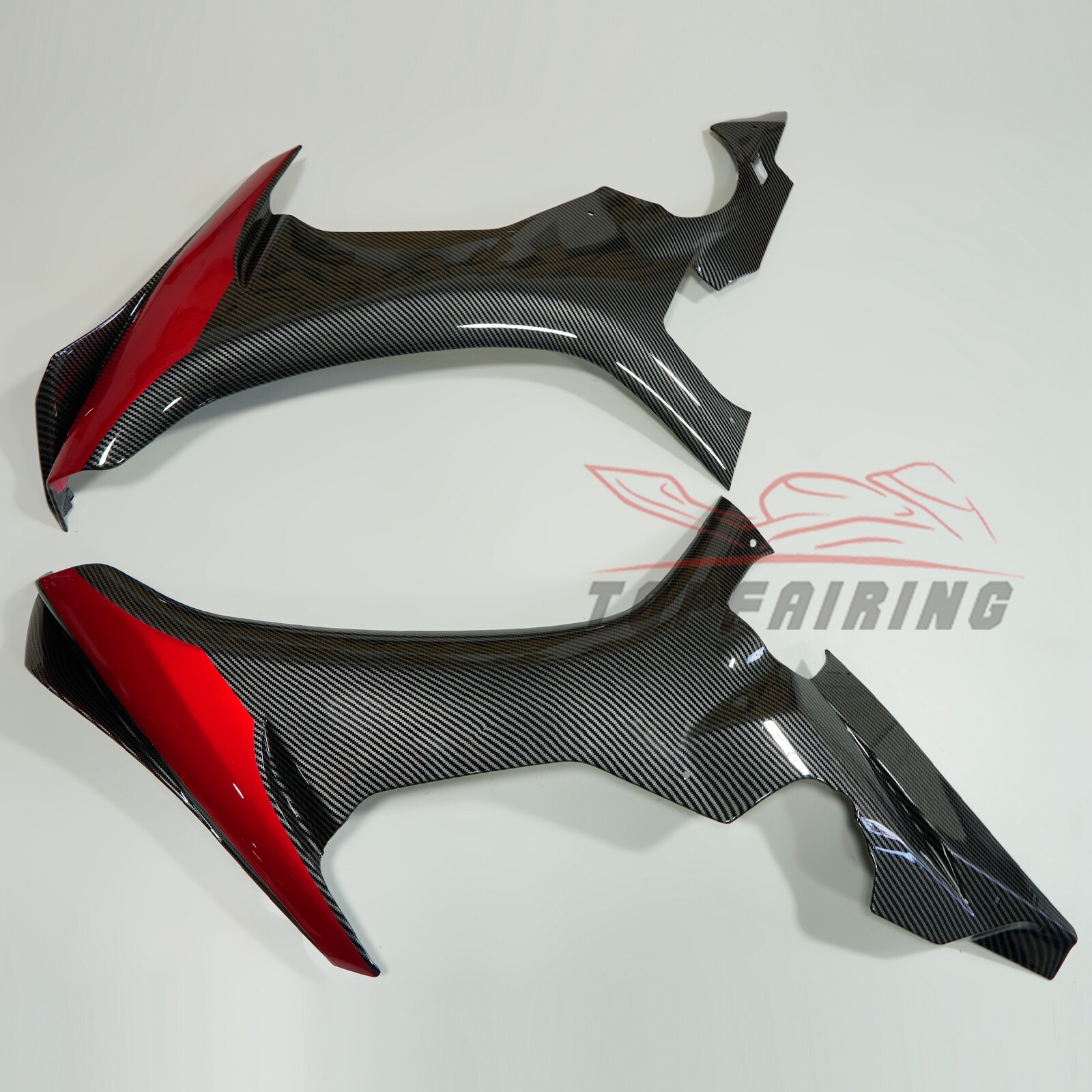 Carbon Fiber Fairing Kit For YAMAHA YZF R1 2015-2019 Red ABS Injection ...