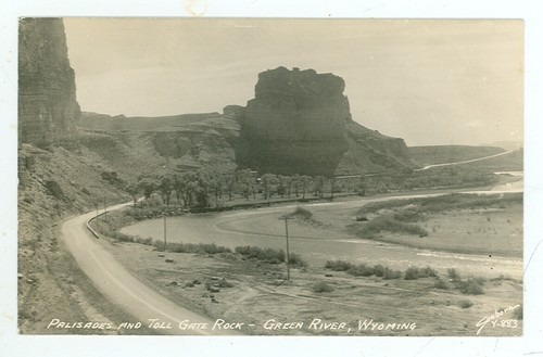 Green River, Wyoming, Palisades & Toll Gate Rock - REAL PHOTO (G ...
