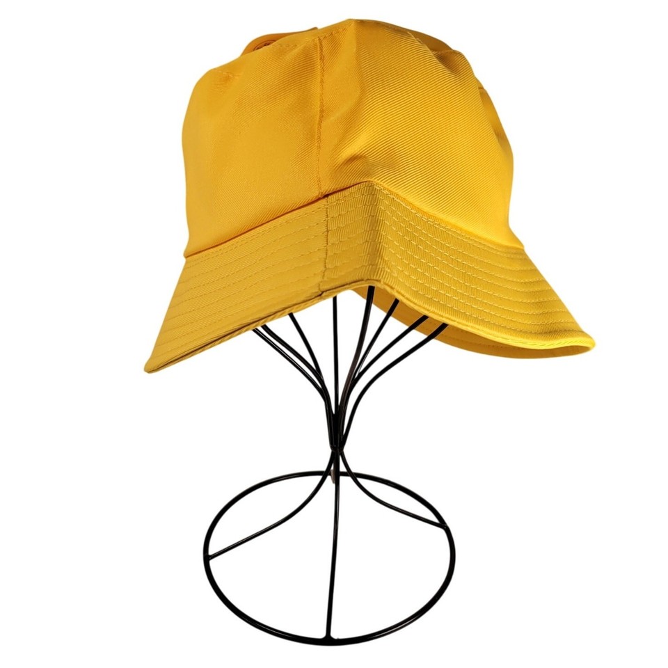 Yellow Bucket Hat Adult Novelty Cap Lightweight Solid Color Summer Sun ...