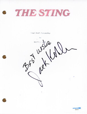 Jack Kehoe "The Sting" Signed Autograph Movie Script Full Screenplay ...