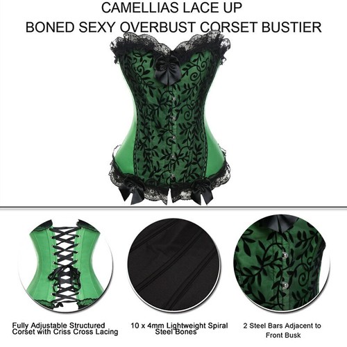 Sexy Bustier Waist Corset Top Lace Up Women Steampunk Basques Lingerie ...
