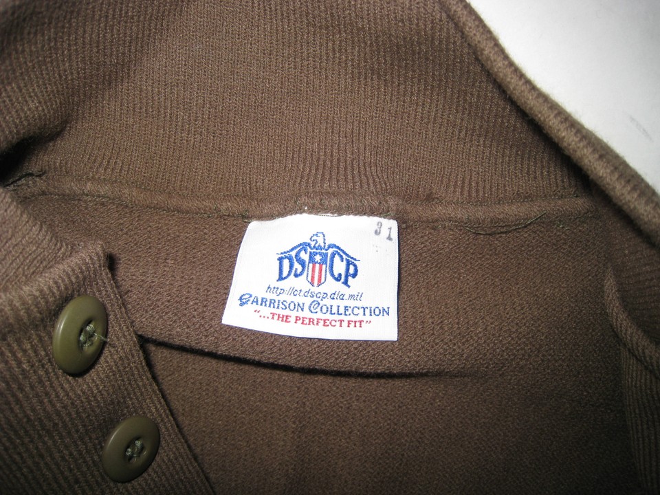 MITTS NITS INC. DSCP GARRISON COLLECTION MILITARY SWEATER SIZE 38- 40 ...