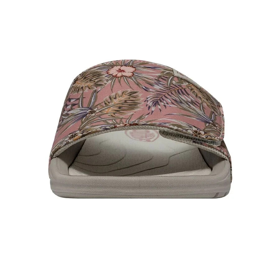 Hey Dude Phoenix Tropical Pink Palm Leaf Floral Sandals Slides Men's ...