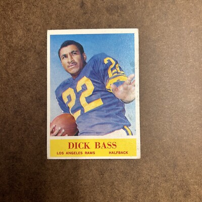 1964 Philadelphia Football Dick Bass Los Angeles Rams Card #87 | eBay