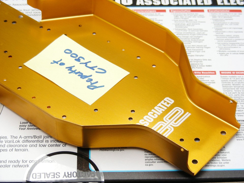 Team Associated RC10 Classic 40th Anniversary #0106 Gold Tub Chassis ...