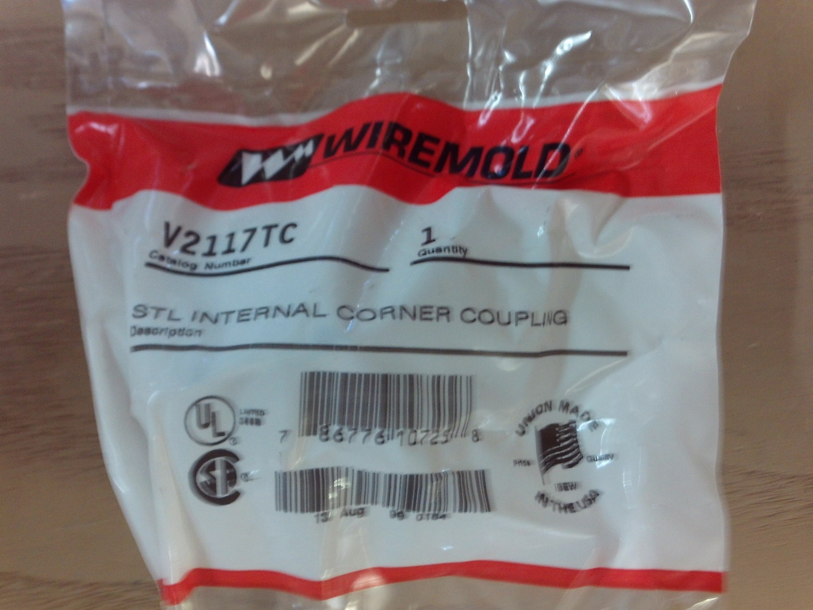 NOS WIREMOLD WALKER V2117TC RACEWAY INTERNAL CORNER COUPLING IVORY for ...