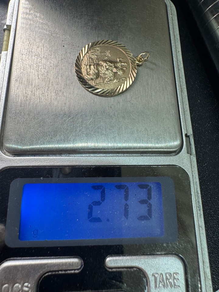 Vintage Gold Pendant 9K St. Christopher Medal 375 Hallmark Vintage 2 ...
