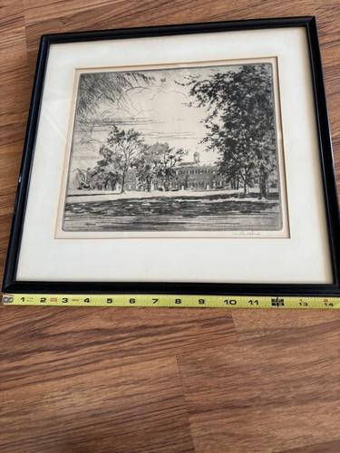 M Paul Roche Signed 1931 Etching Print Framed | eBay