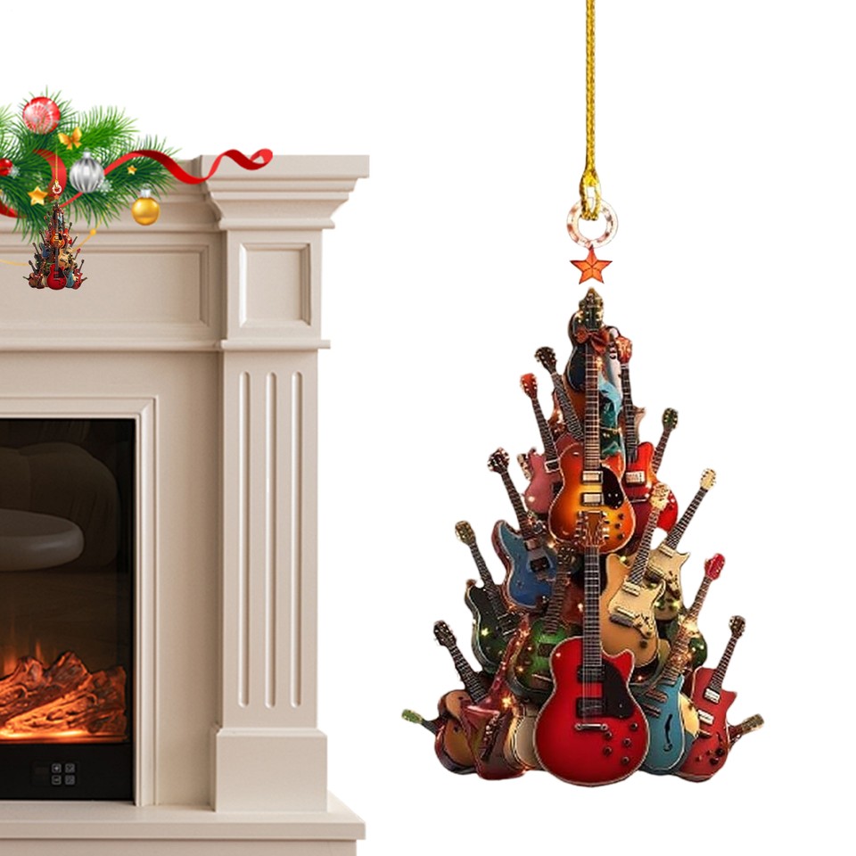 Rockin' Around The Guitar Christmas Tree Ornament Guitar Musical ...