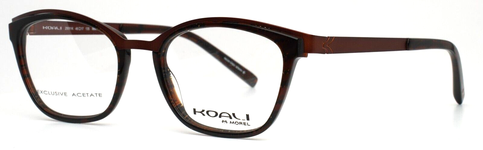 KOALI MOREL 20011K MM14 Brown Womens Semi Cat Eye Full Rim Eyeglasses ...