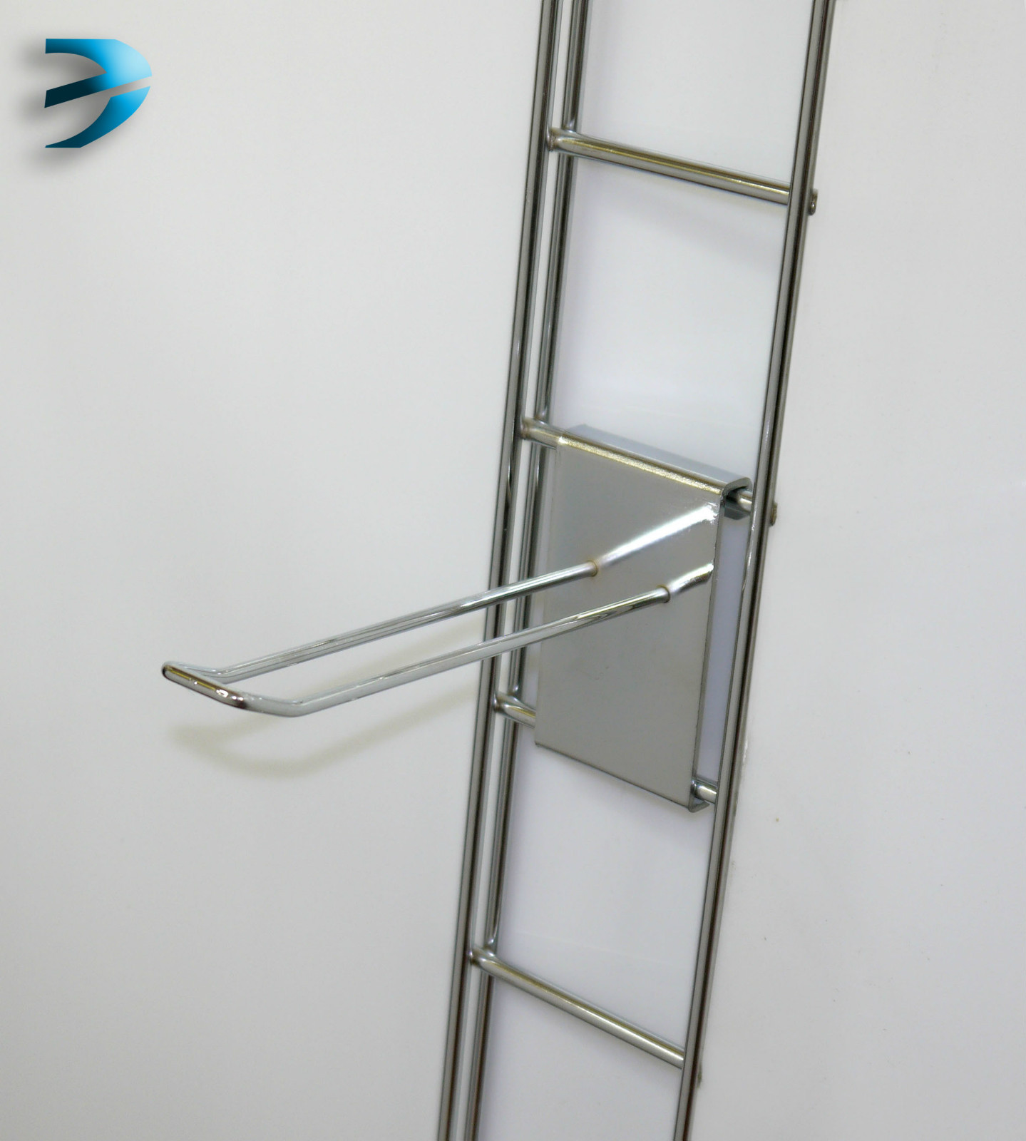 GRID WALL PANEL GRID WALL MESH HOOKS PRONGS ARMS CHROME SHOP DISPLAY ...