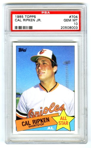 CAL RIPKEN JR. (POP 204) 1985 TOPPS ALL-STAR PSA-10 GEM-MT 38-YEAR-OLD ...