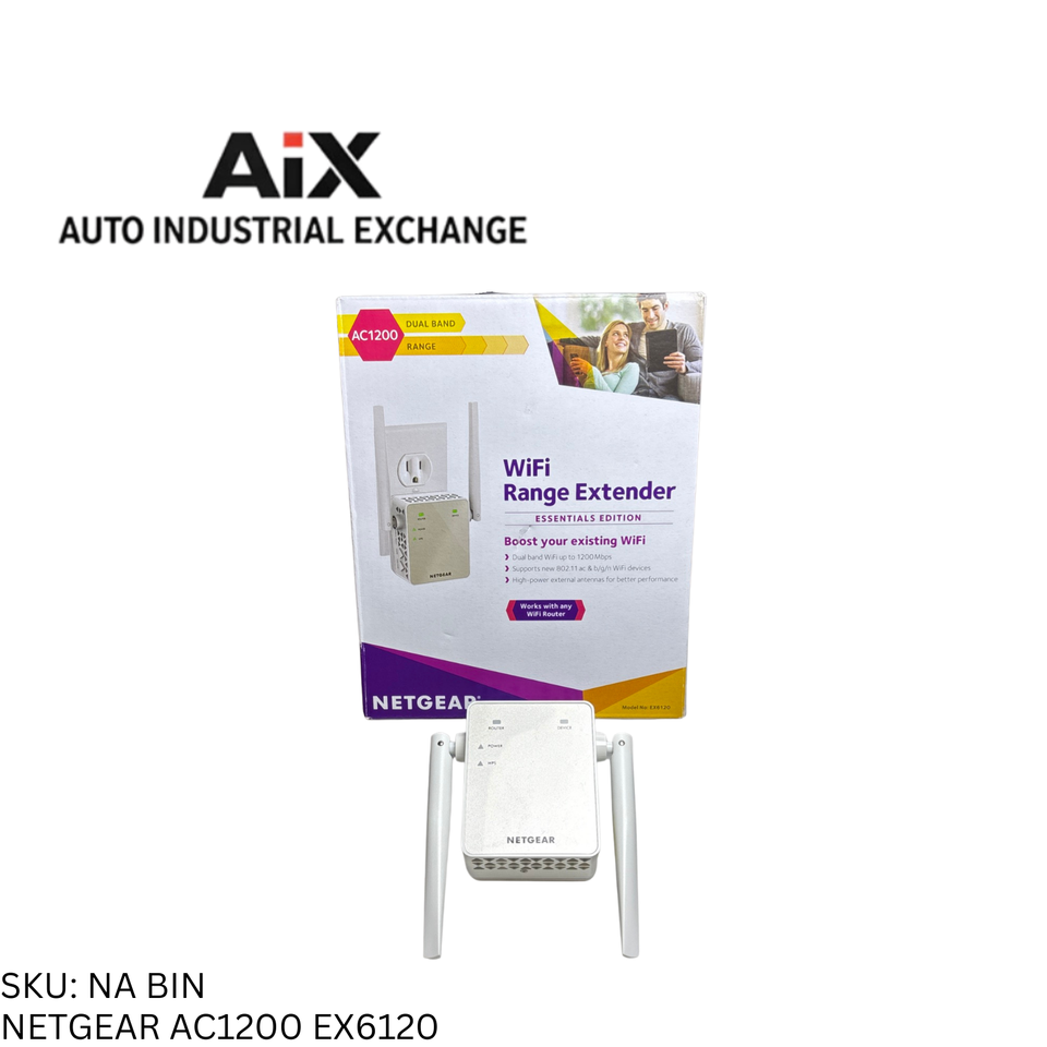 Netgear EX6120 AC1200 WiFi Range Extender Dual Band 1200Mbps Wall Plug ...