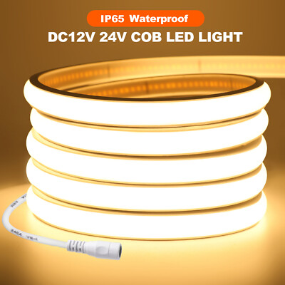 COB LED Neon Flex Lights 12V 24V Waterproof Light Strip Flexible Bar ...
