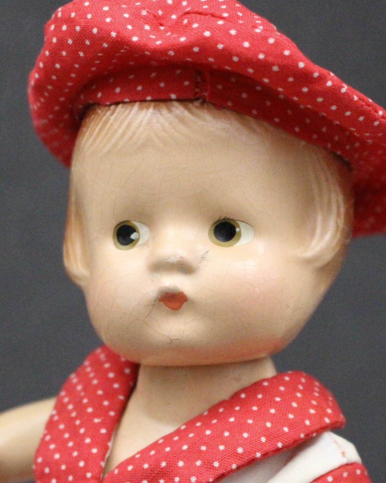 ANTIQUE 'PATSYETTE' COMPOSITION DOLL by EFFANBEE in RED 'SWISS DOT' | eBay
