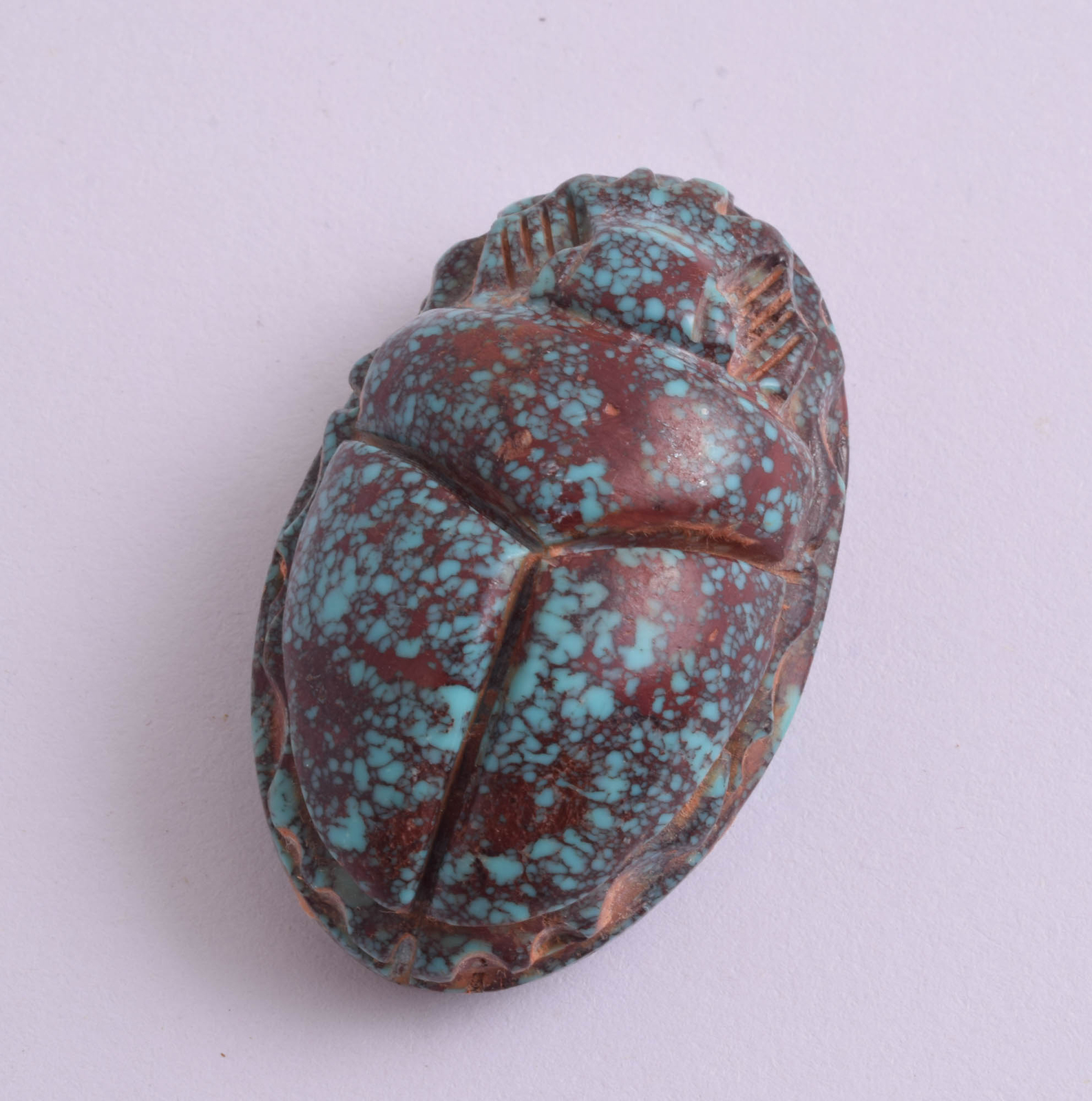 Egyptian Scarab-Hand Carved Egyptian Turquoise Scarab Beetle-125 Carat ...