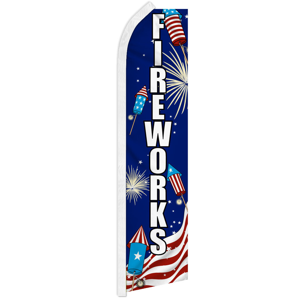 Fireworks Advertising Swooper Feather Flutter Flag 4th of July | eBay