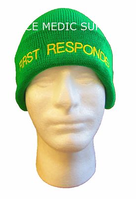 First Responder Beanie / Woolly Hat (LGT GREEN) for Ambulance Emergency ...