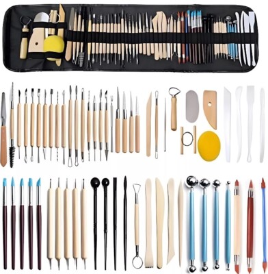 61 Pcs/Set Pottery Starting Kit Ceramic Carving Tools DIY Clay ...