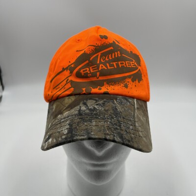 TEAM REALTREE BALL CAP ORANGE AND CAMOUFLAGE HAT | eBay