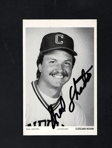 NEAL HEATON-CLEVELAND INDIANS AUTOGRAPHED TEAM ISSUED PC PHOTO | eBay