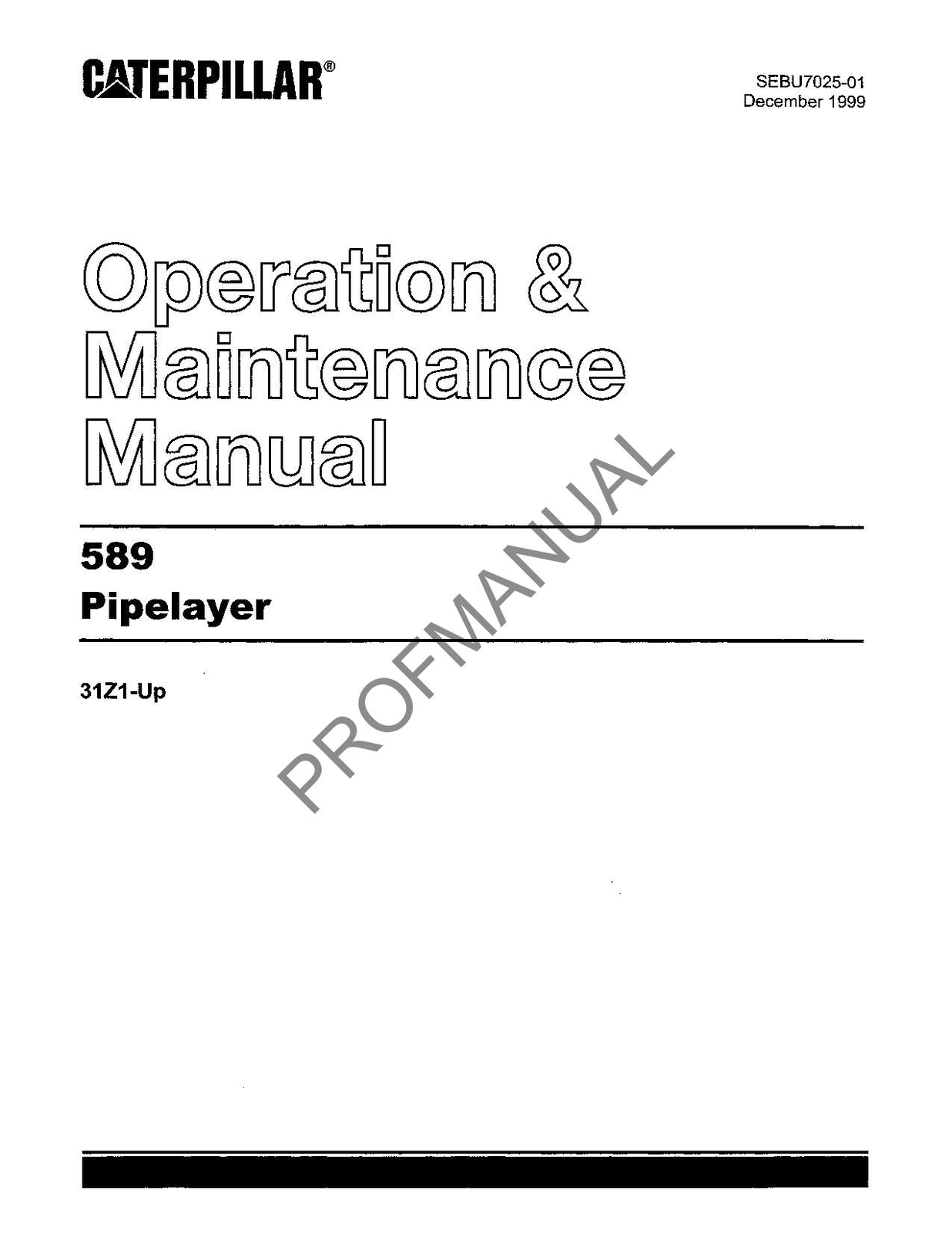 Caterpillar 589 Pipelayer Operators Maintenance Manual | eBay