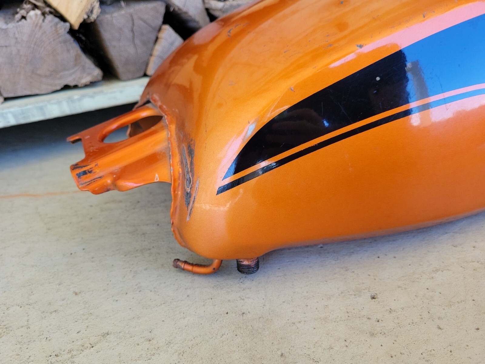 Vintage 1971 Honda CL450 K4 Scrambler Motorcycle Gas Tank Candy Topaz ...