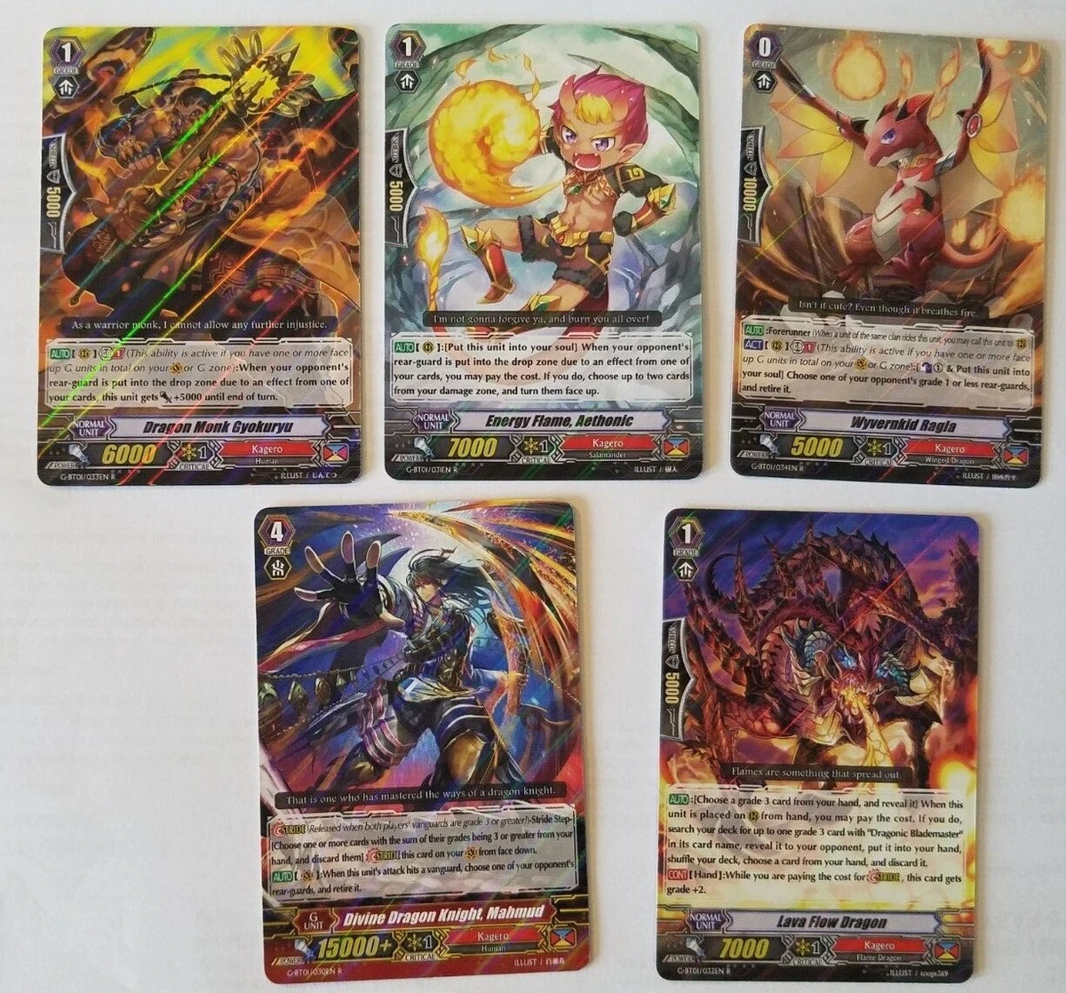 Cardfight Vanguard Rare Cards