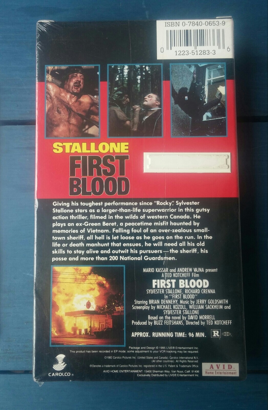 RAMBO FIRST BLOOD VHS TAPE Sylvester Stallone Sealed AVID CAROLCO | eBay