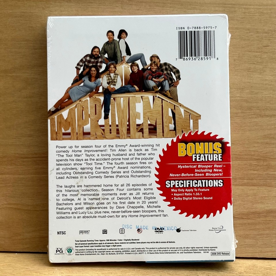 HOME IMPROVEMENT COMPLETE FOURTH SEASON Tim Allen (DVD 3-Disc Set) New ...