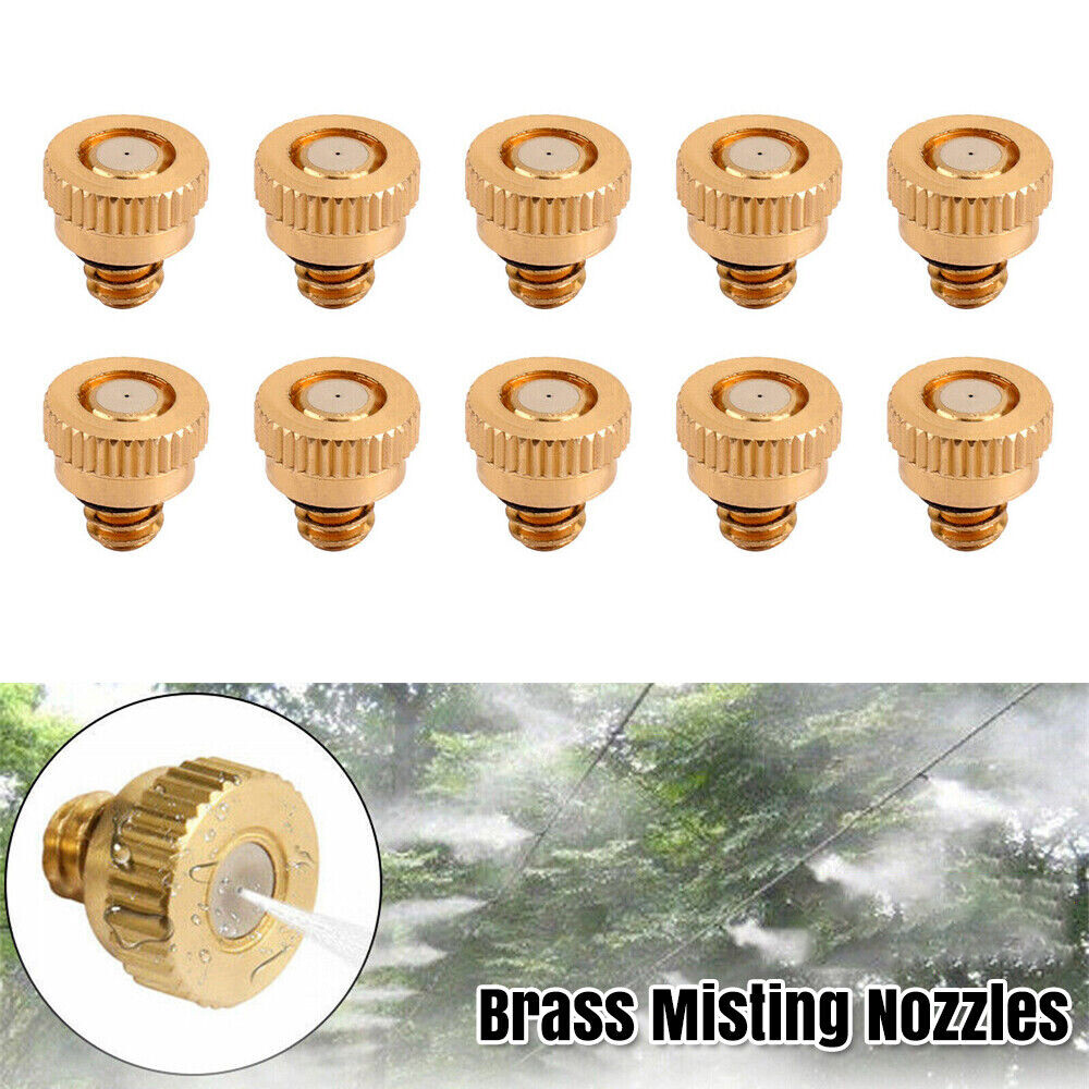 Brass Misting Nozzles Water Mister Sprinkle fits Cooling System 3/16 0 ...