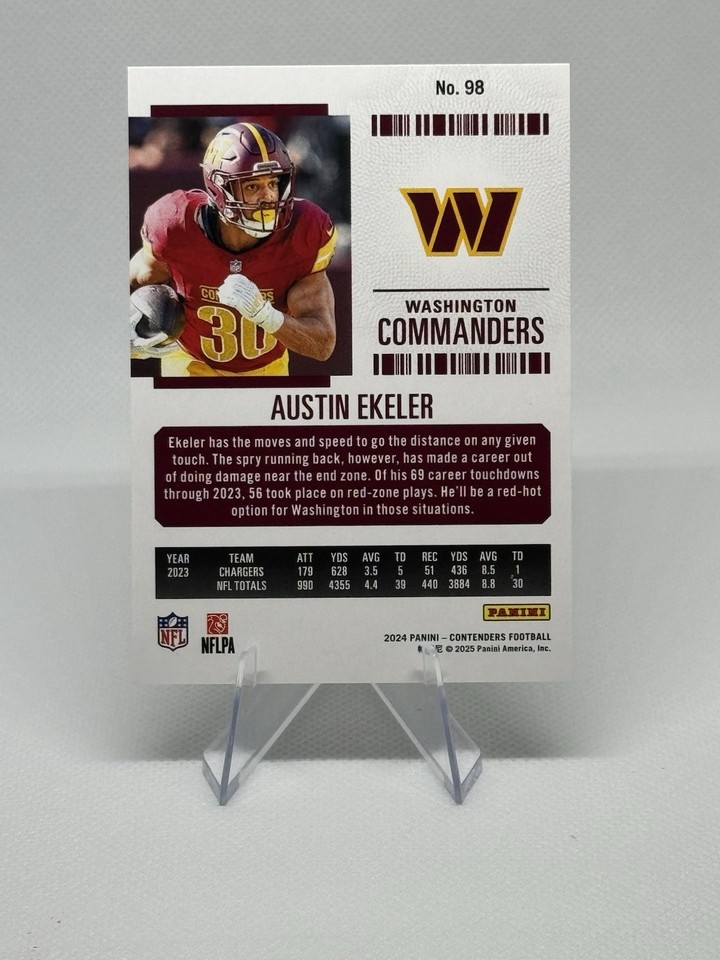 2024 Contenders Season Ticket Retail #98 Austin Ekeler Washington ...