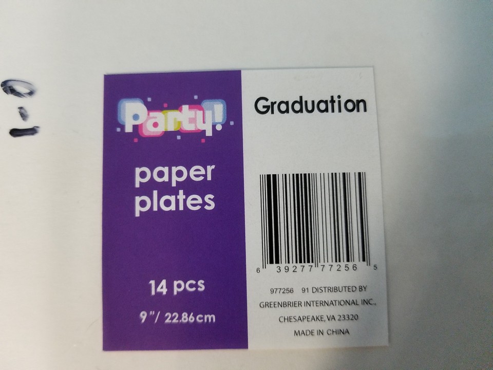 Graduation Party Plates Congrats Grad Bright Flowers Design Pink Blue ...