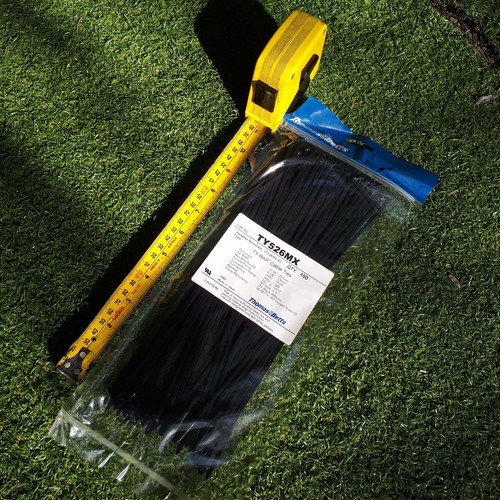 Ty-Rap(R) Cable Tie 281mm x 3.6mm UV 30lb Nylon 6/6 Black TY526MX ...
