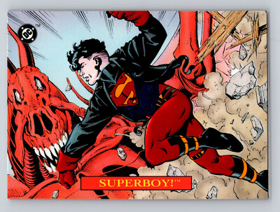 1993 Skybox DC Bloodlines Embossed Foil SUPERBOY #S4 Trading Card Clone ...