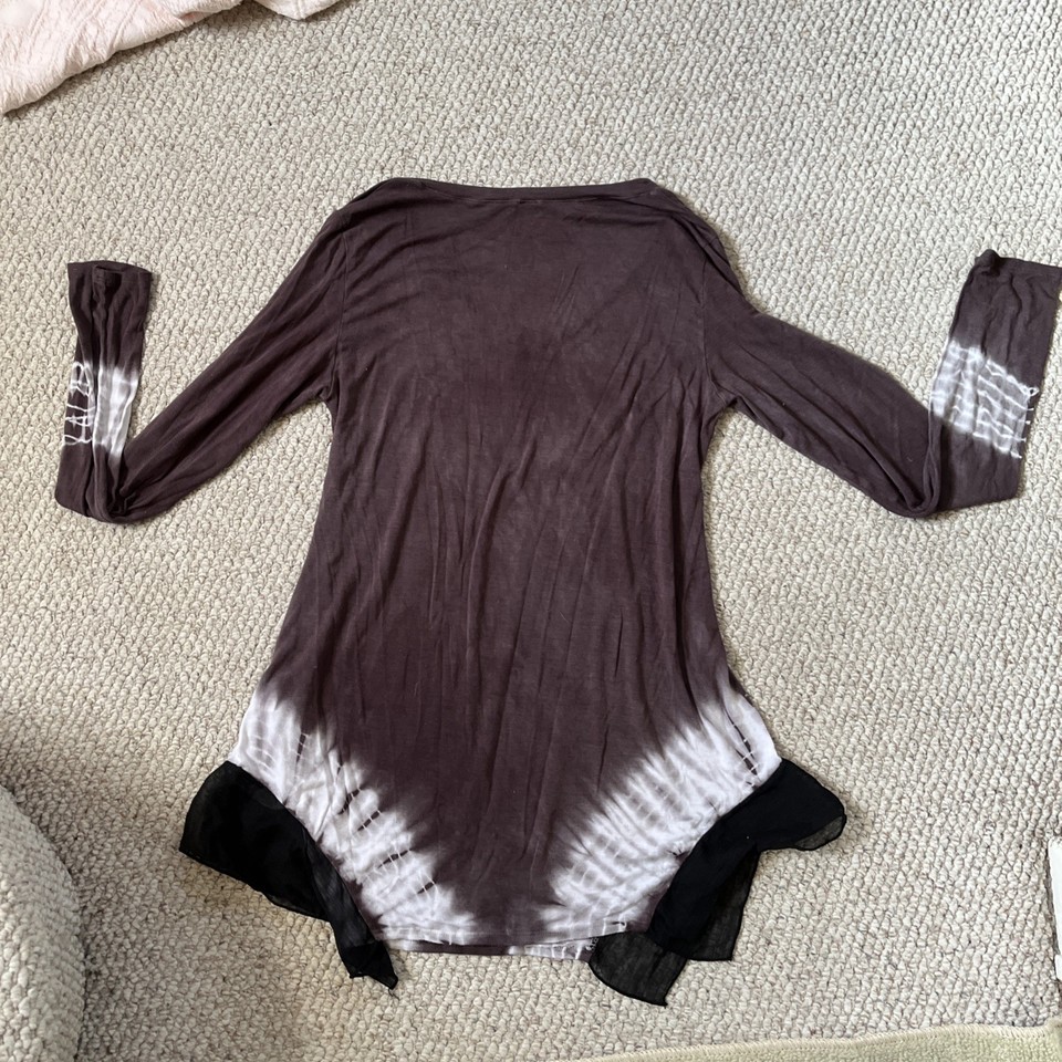 G Scent Tie Dye Bottom V Neck Long Sleeve Top Size M | eBay