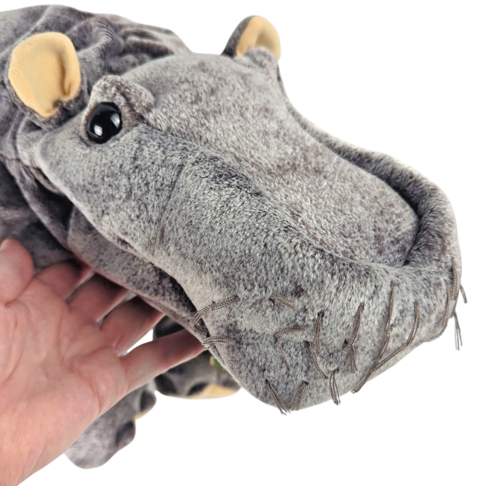 Folkmanis 18" Hippo Hand Puppet Large Full Body Adult Hippopotamus ...