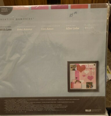 NIP - Creative Memories Display Accents "With Love" Valentines ...