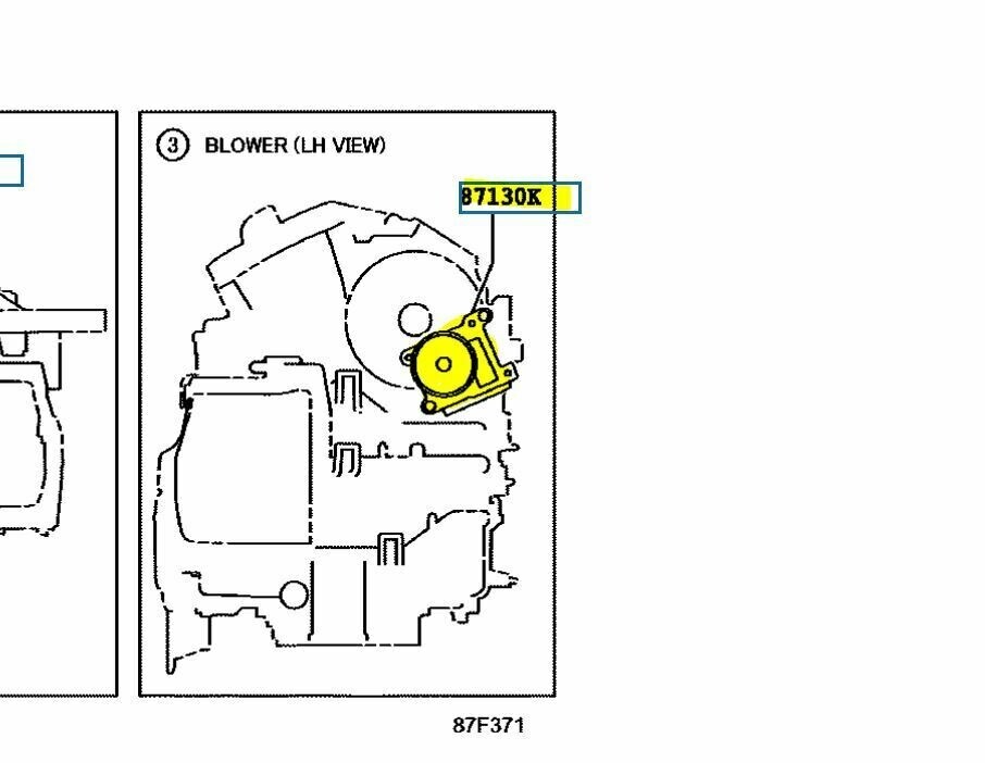 TOYOTA GENUINE 87106-30510 DAMPER SERVO SUB-ASSY, BLOWER, NO.1 ...